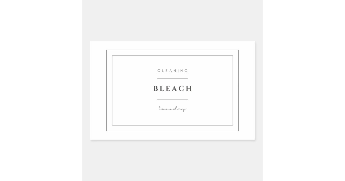 Laundry Bleach Label Stickers | Zazzle