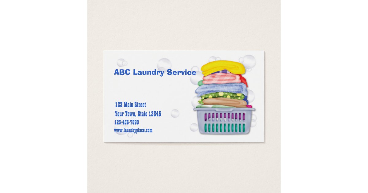 Laundry Business Card | Zazzle