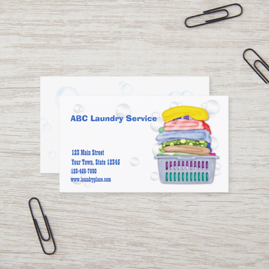 Laundry Business Card | Zazzle