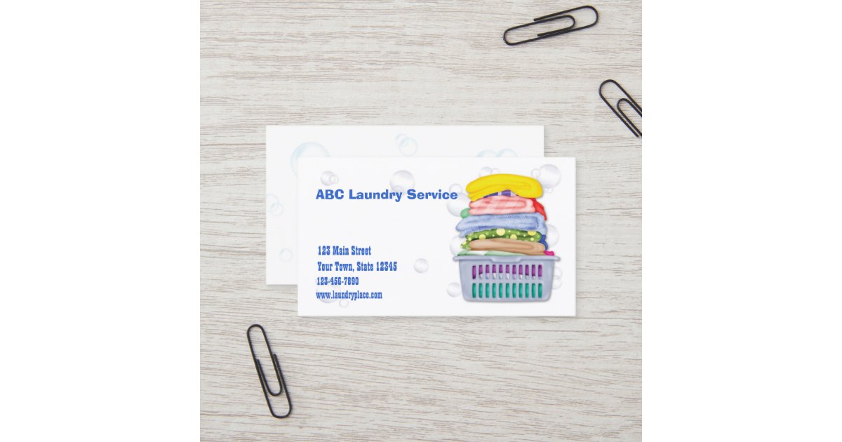 Laundry Business Card | Zazzle