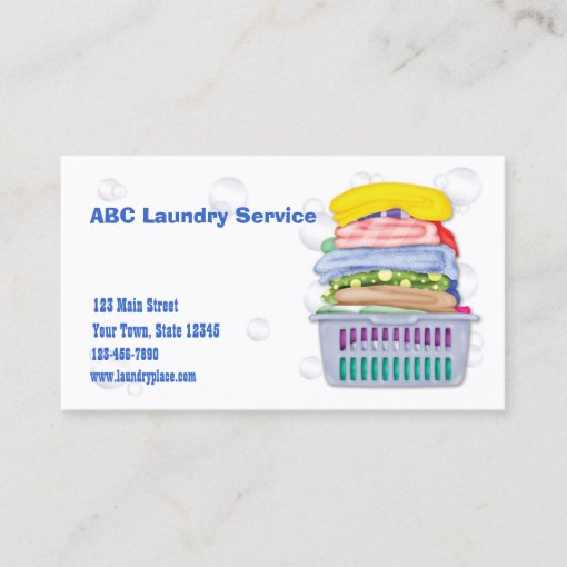 Laundry Business Card | Zazzle