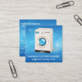 Laundry Cleaning Clothes Washing Machine Square Business Card | Zazzle