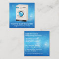 Laundry Cleaning Clothes Washing Machine Square Business Card | Zazzle