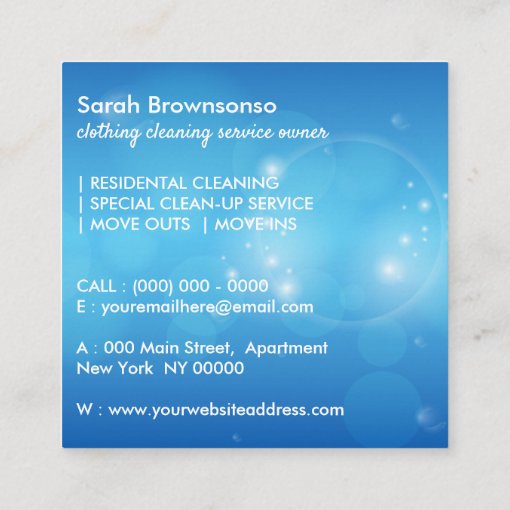 Laundry Cleaning Clothes Washing Machine Square Business Card | Zazzle