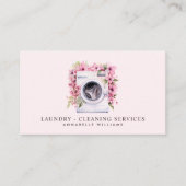 Laundry Cleaning Services Blush QR Code Business Card | Zazzle