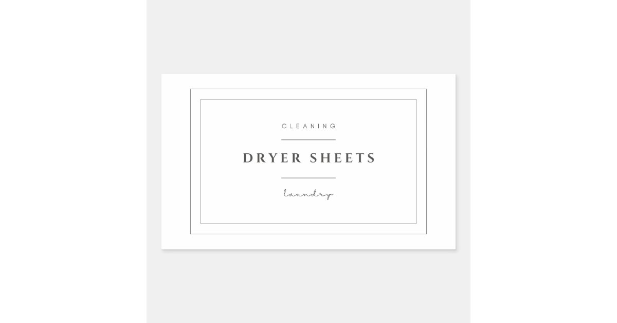 Laundry Dryer Sheets Label Stickers | Zazzle Laundry Dryer Sheets Label Stickers | Zazzle