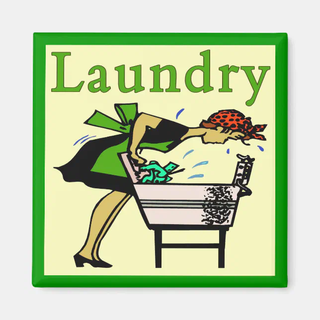 Laundry Lady Magnet | Zazzle