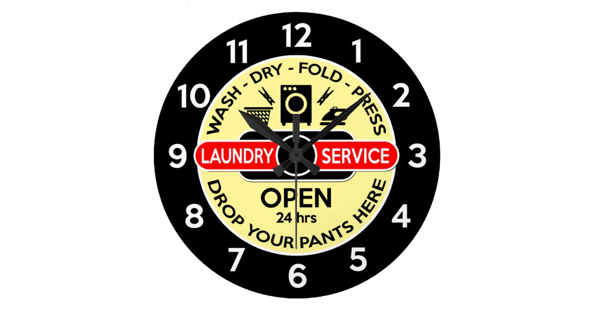 Laundry Room Clock / Utility Room Clock | Zazzle