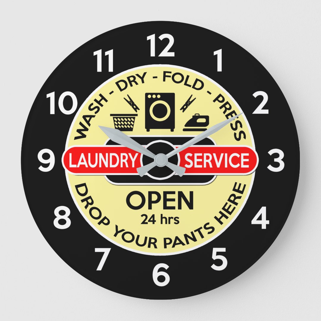 Laundry Room Clock / Utility Room Clock | Zazzle
