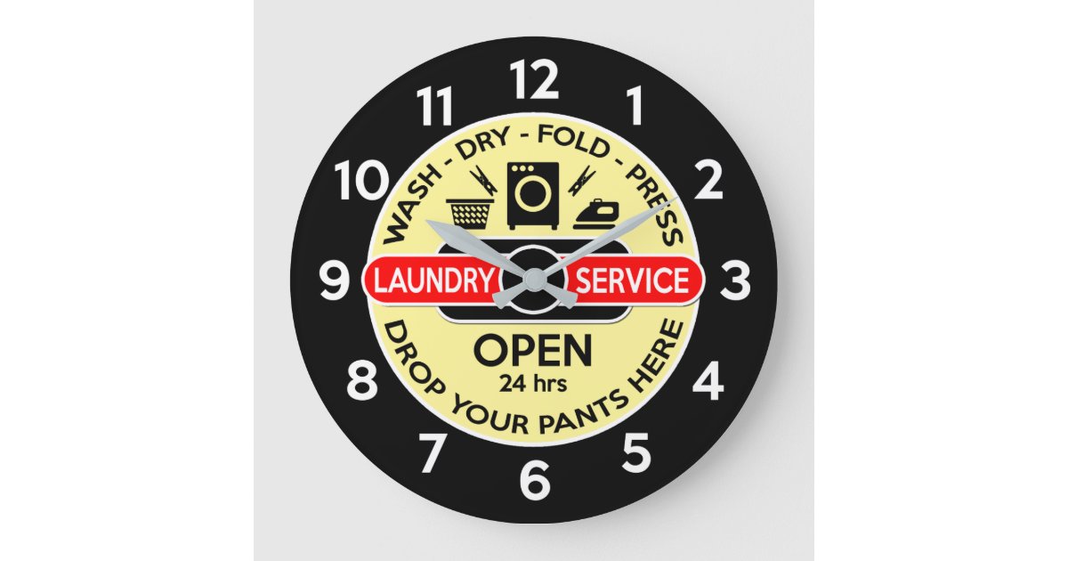 Laundry Room Clock / Utility Room Clock | Zazzle