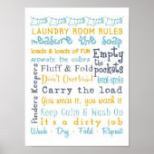 Laundry Room Rules Poster | Zazzle