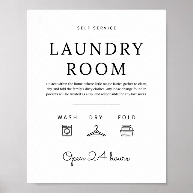 Laundry Room Sign, Utility Room Art Poster | Zazzle
