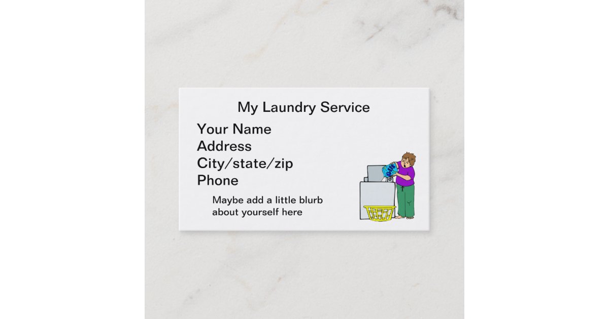 Laundry Service Business Card | Zazzle