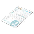 Laundry Services Laundromat Order Invoice Form Notepad | Zazzle