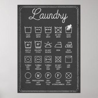 Laundry Sign Poster | Zazzle