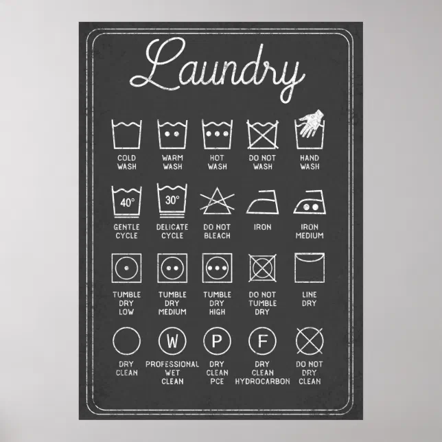 Laundry Sign Poster | Zazzle