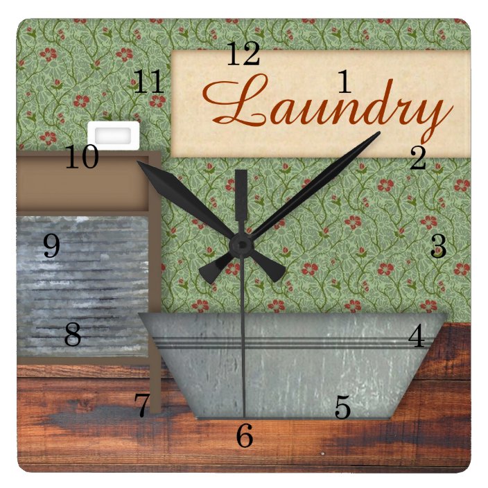 Laundry Wall Clock | Zazzle.com