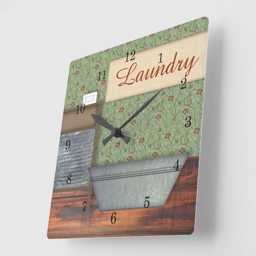 Laundry Wall Clock | Zazzle