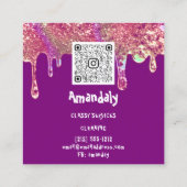 Laundry Washing Cleaning Service QR Code Logo Pink Square Business Card ...