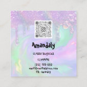 Laundry Washing Cleaning Service QR Code Logo Square Business Card | Zazzle