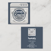 Laundry Washing Machine Home Cleaning QR Code Logo Square Business Card ...