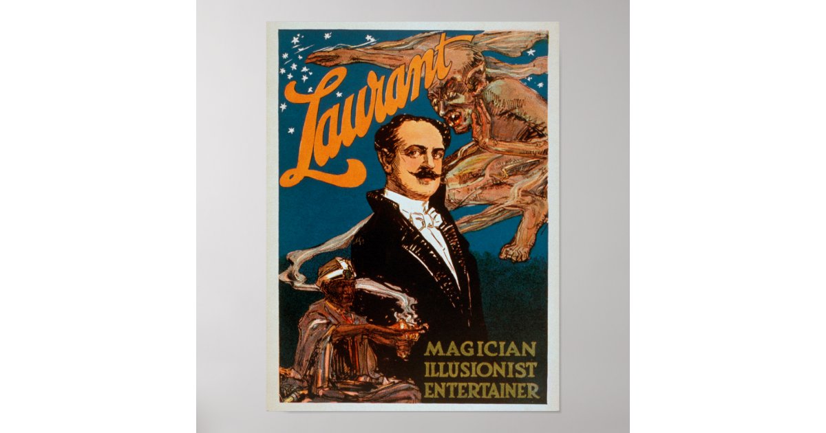Laurant Magician, Illusionist, Entertainer Magic Poster | Zazzle