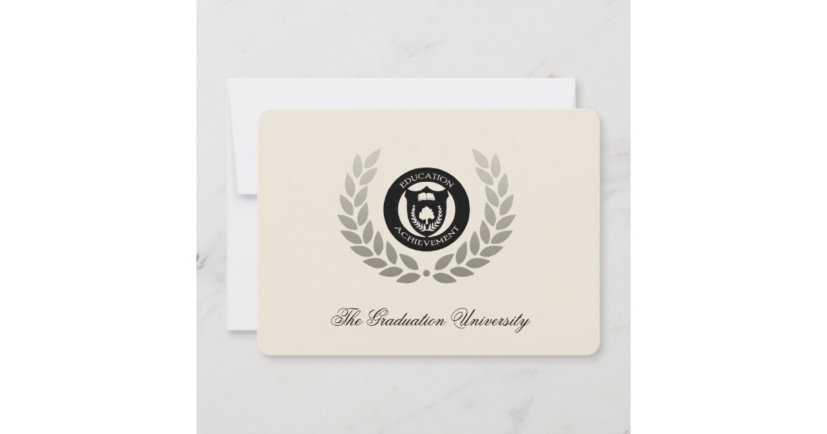Laurel Crest Traditional College Graduation Invitation | Zazzle