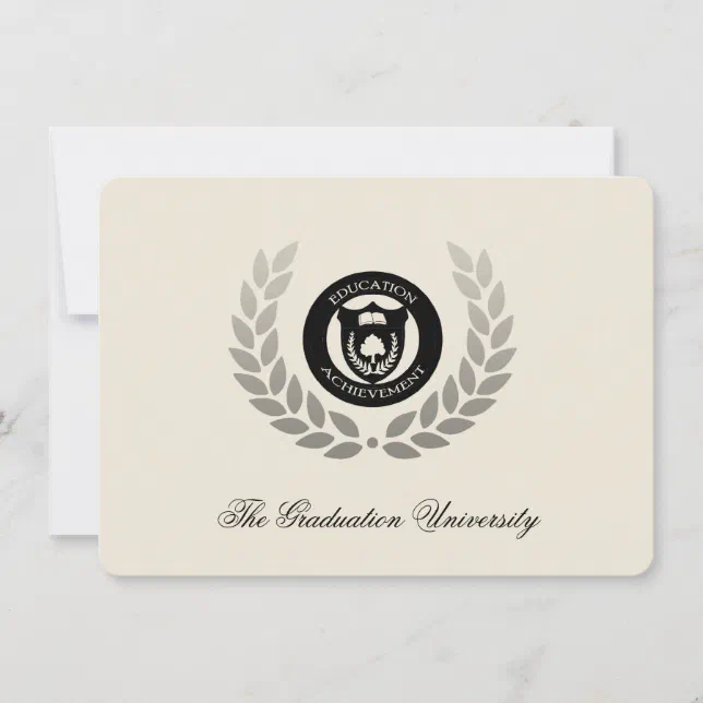 Laurel Crest Traditional College Graduation Invitation | Zazzle