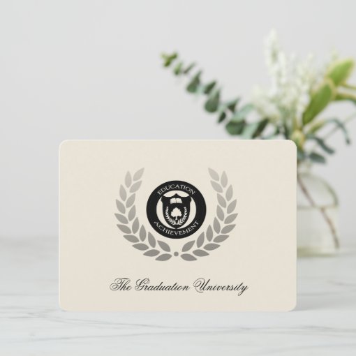 Laurel Crest Traditional College Graduation Invitation | Zazzle