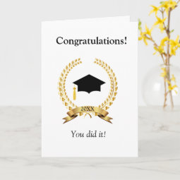 Laurel Graduation Card | Zazzle