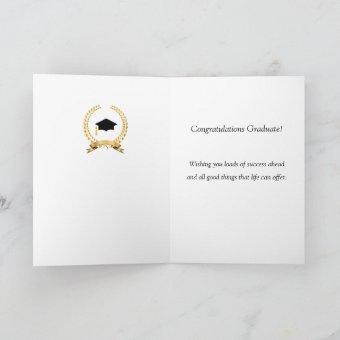 Laurel Graduation Card | Zazzle