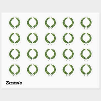 Laurel Wreath Stickers | Zazzle