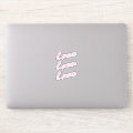 Lauren Decorative Name in Pink x3 Sticker | Zazzle
