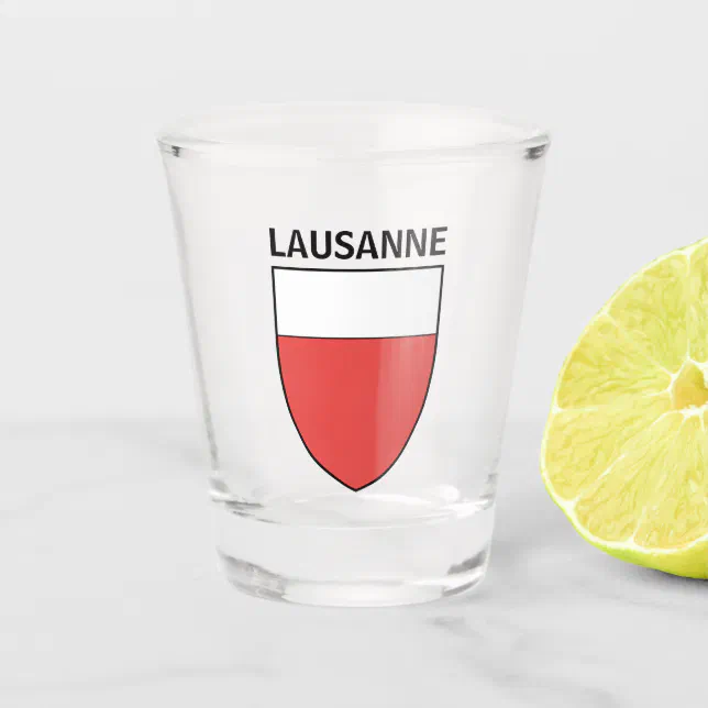 Lausanne coat of arms, SWITZERLAND Shot Glass | Zazzle