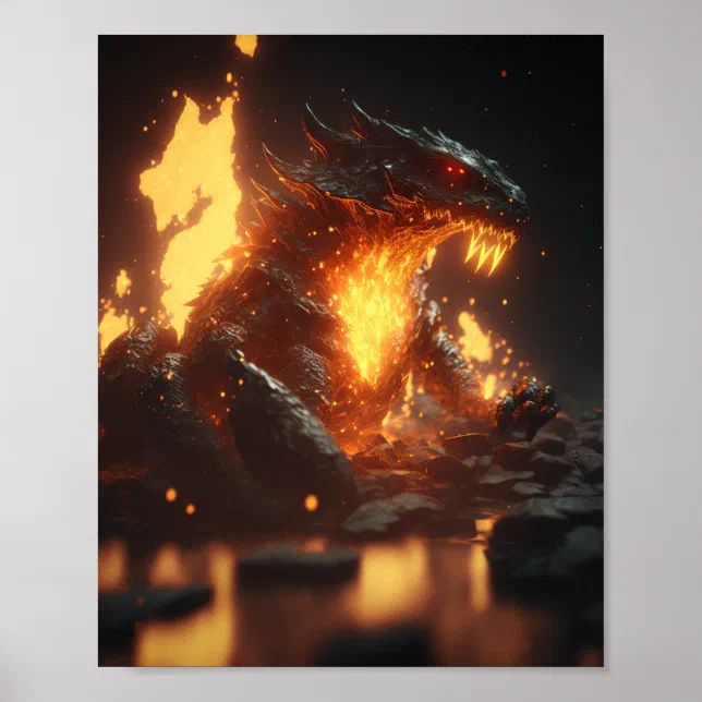Lava Dragon Poster | Zazzle