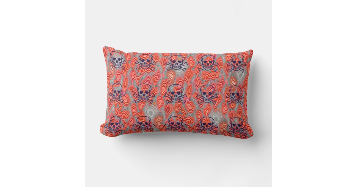 Lava Skulls lumbar pillow | Zazzle