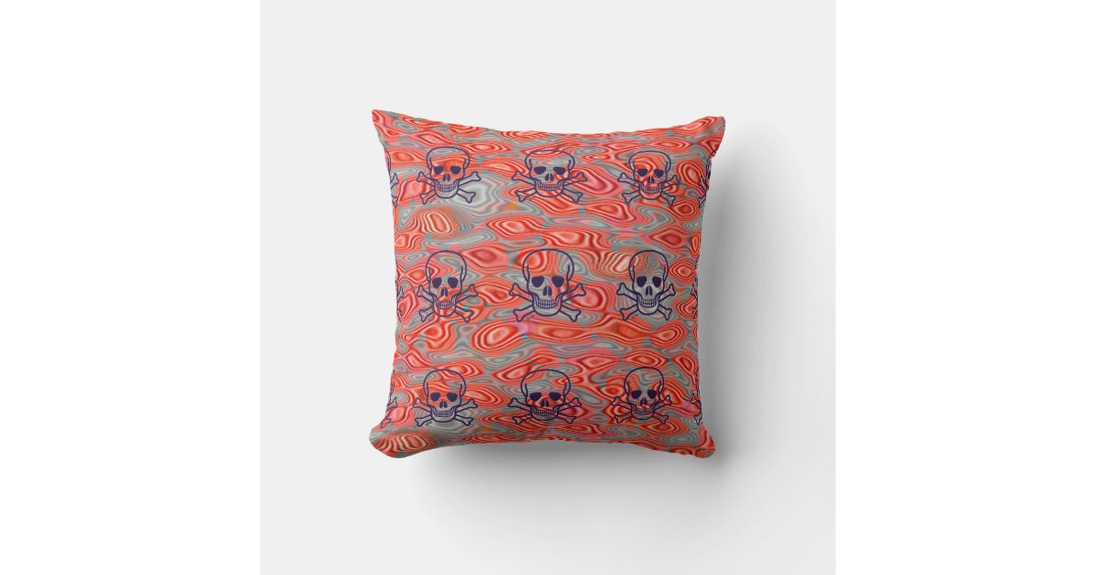 Lava Skulls throw pillow | Zazzle