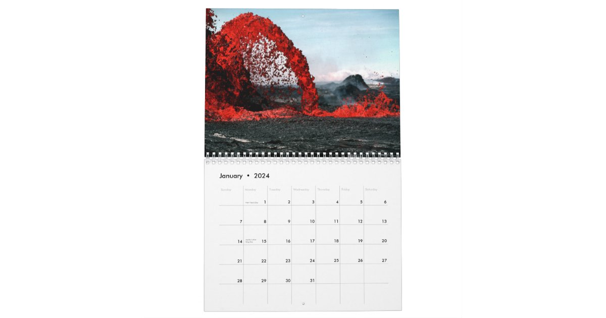 Lava Volcano Wall Calendar | Zazzle
