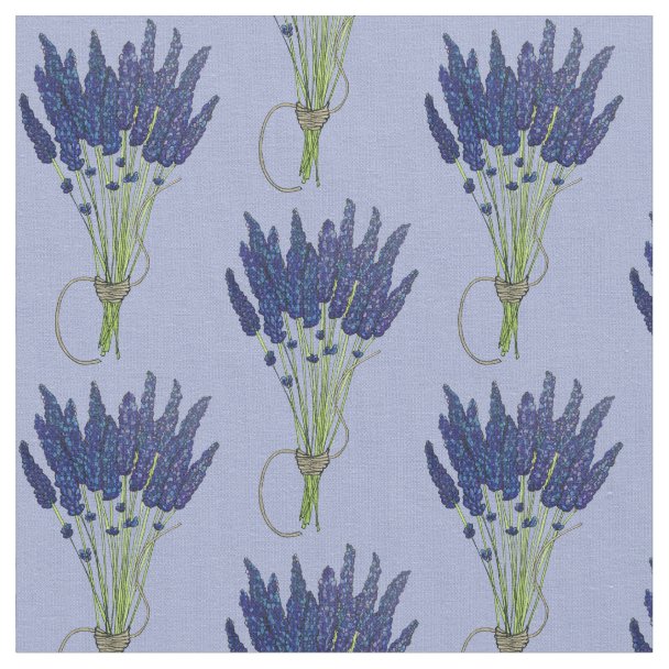 Lavender Flowers Fabric | Zazzle
