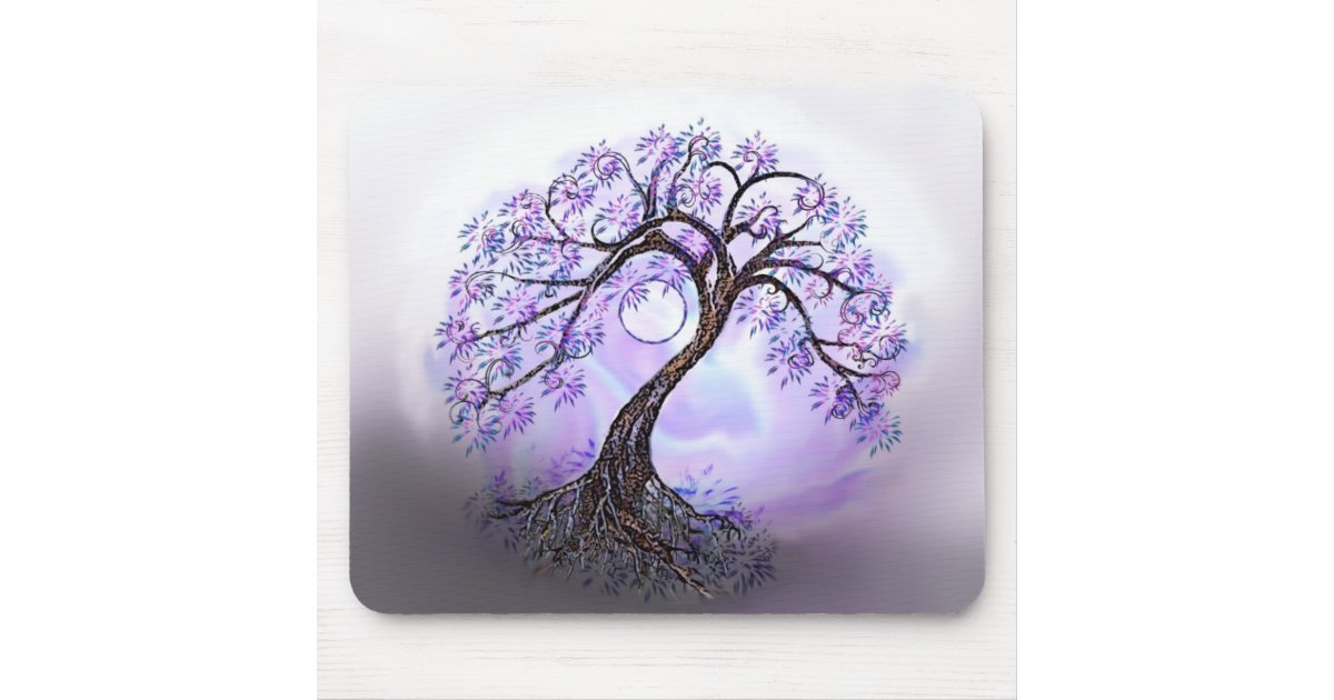 Lavendar Tree of Life Mousepad | Zazzle