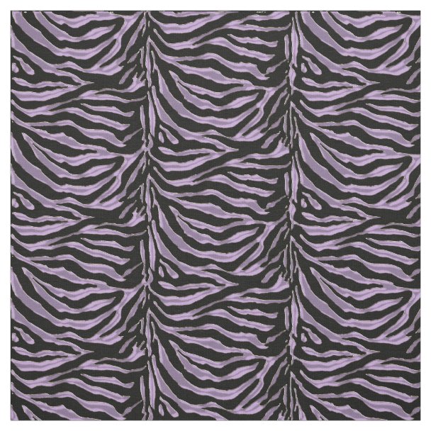 Purple zebra animal print pattern fabric | Zazzle