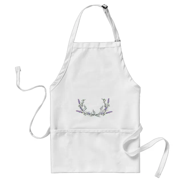 Lavender and Eucalyptus Adult Apron | Zazzle