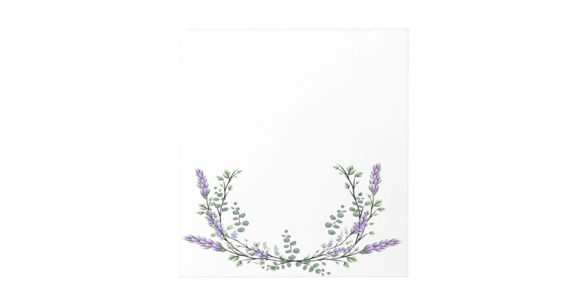 Lavender and Eucalyptus Notepad | Zazzle