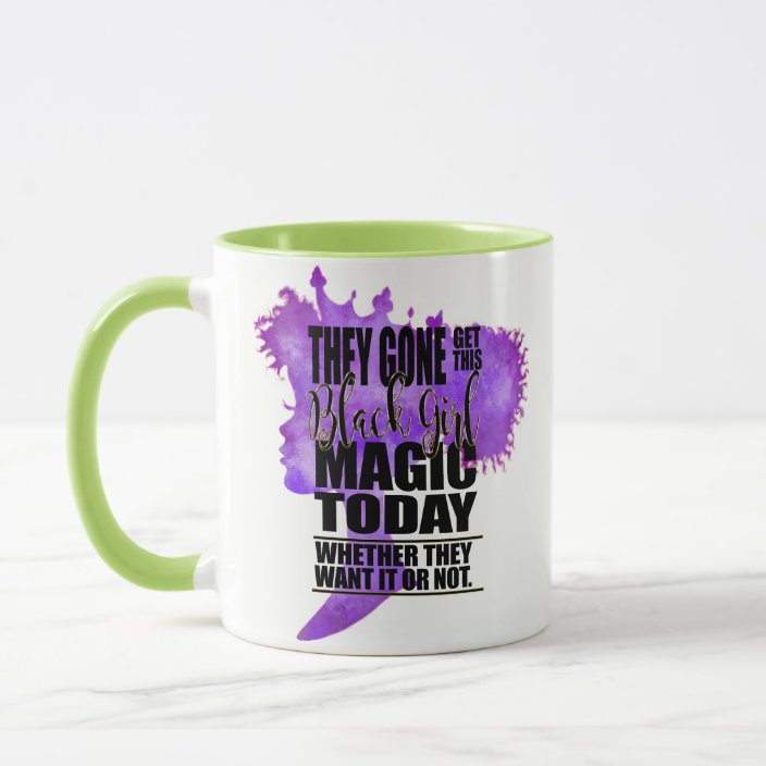 Lavender and Green Black Girl Magic Mug | Zazzle.com