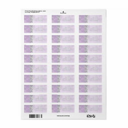 Lavender and Green Spring Floral Wedding Label | Zazzle