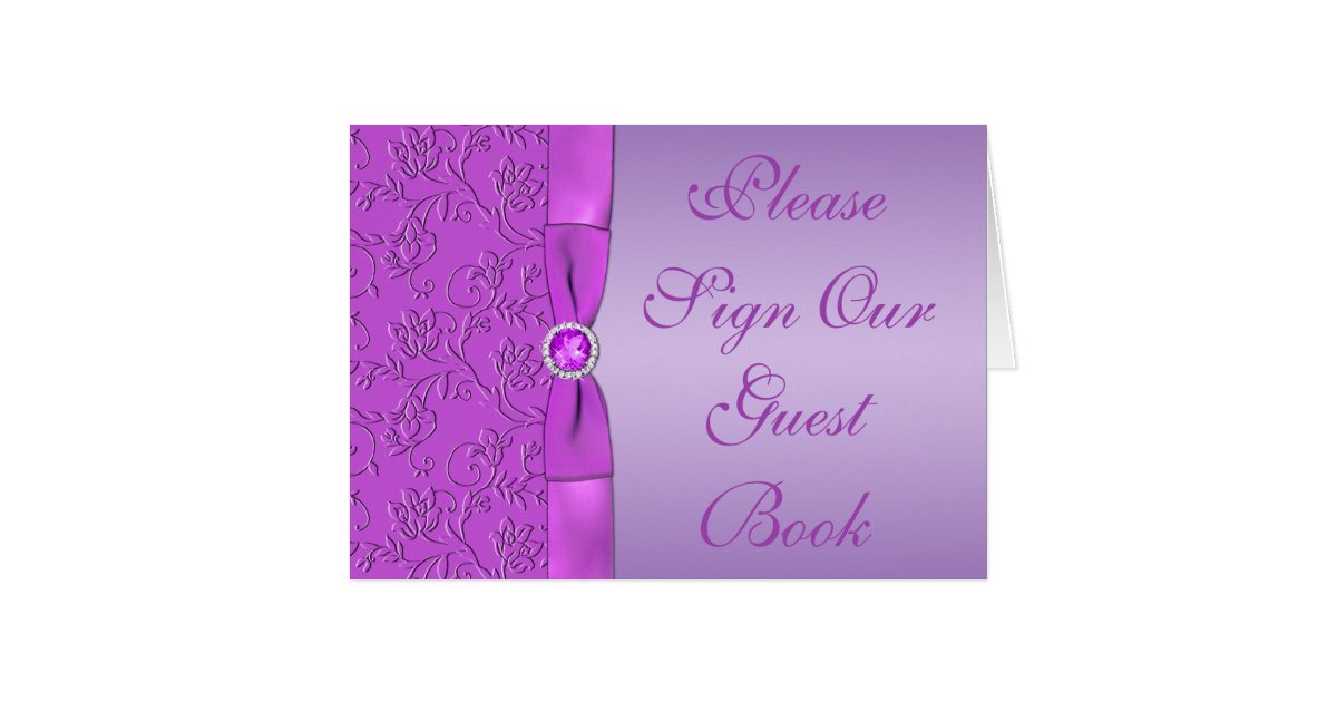 Lavender and Purple Reception Table Card | Zazzle