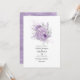 Lavender and Silver Floral Wedding Invitation | Zazzle