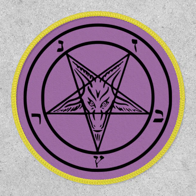 Lavender Baphomet Pentagram Patch | Zazzle