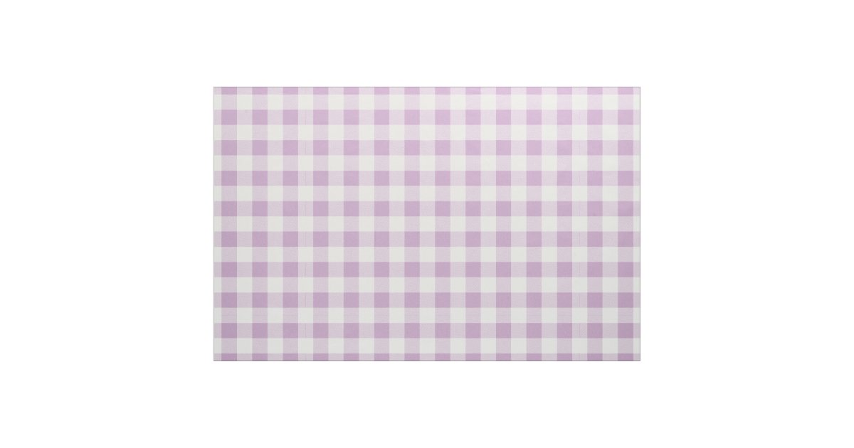 Lavender Buffalo Check Pattern Fabric | Zazzle