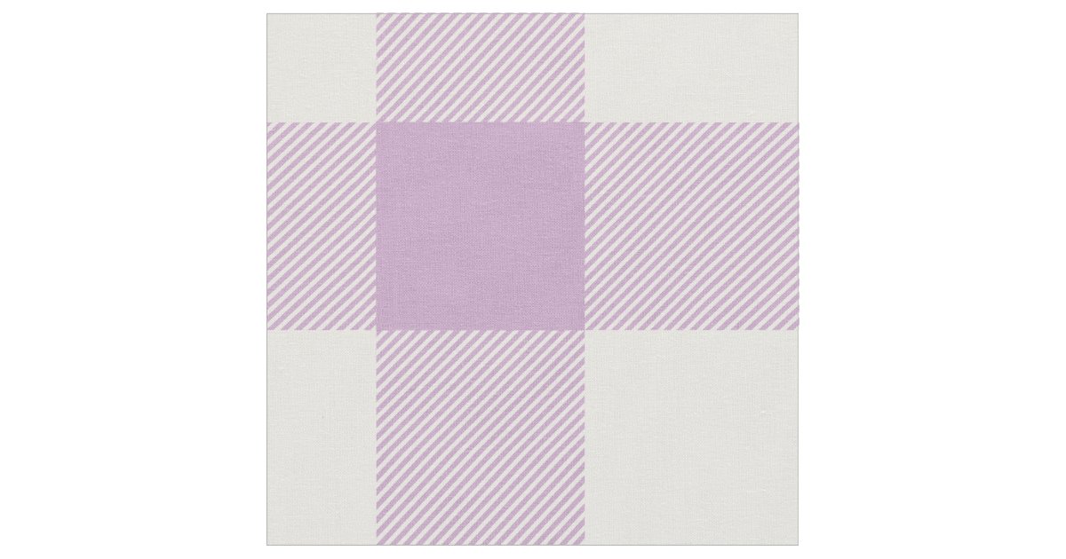 Lavender Buffalo Check Pattern Fabric | Zazzle